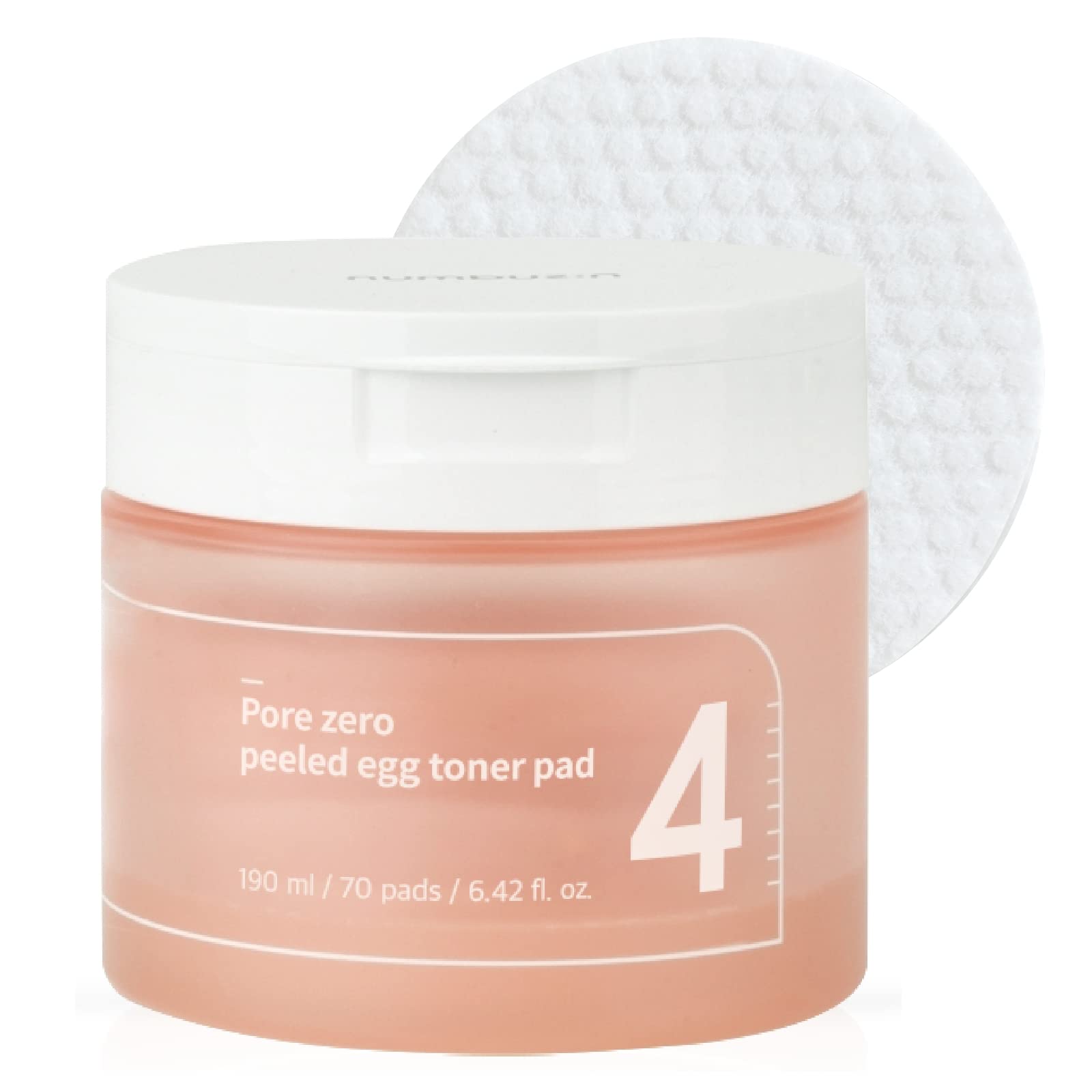Numbuzin No. 4 Pore Zero Peeled Egg Toner Pad 70 pads