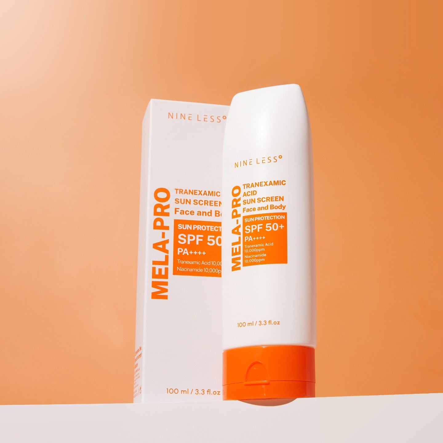 Nine Less Mela-Pro Tranexamic Acid Sun Screen Face and Body SPF50 100m